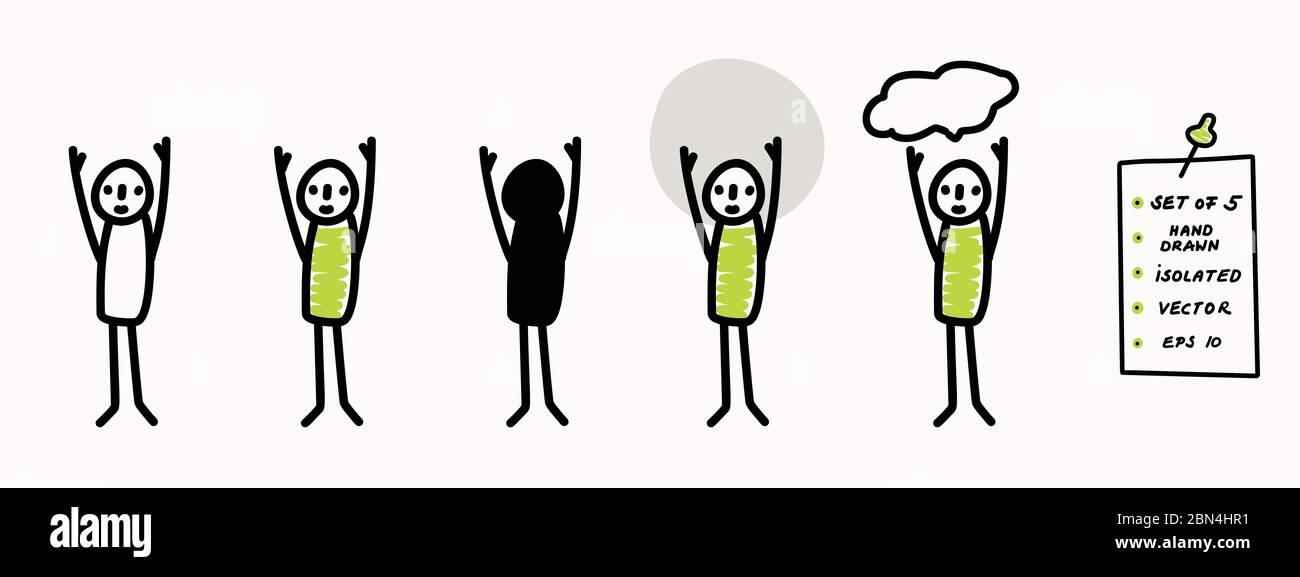 Stick Person Raising Arm