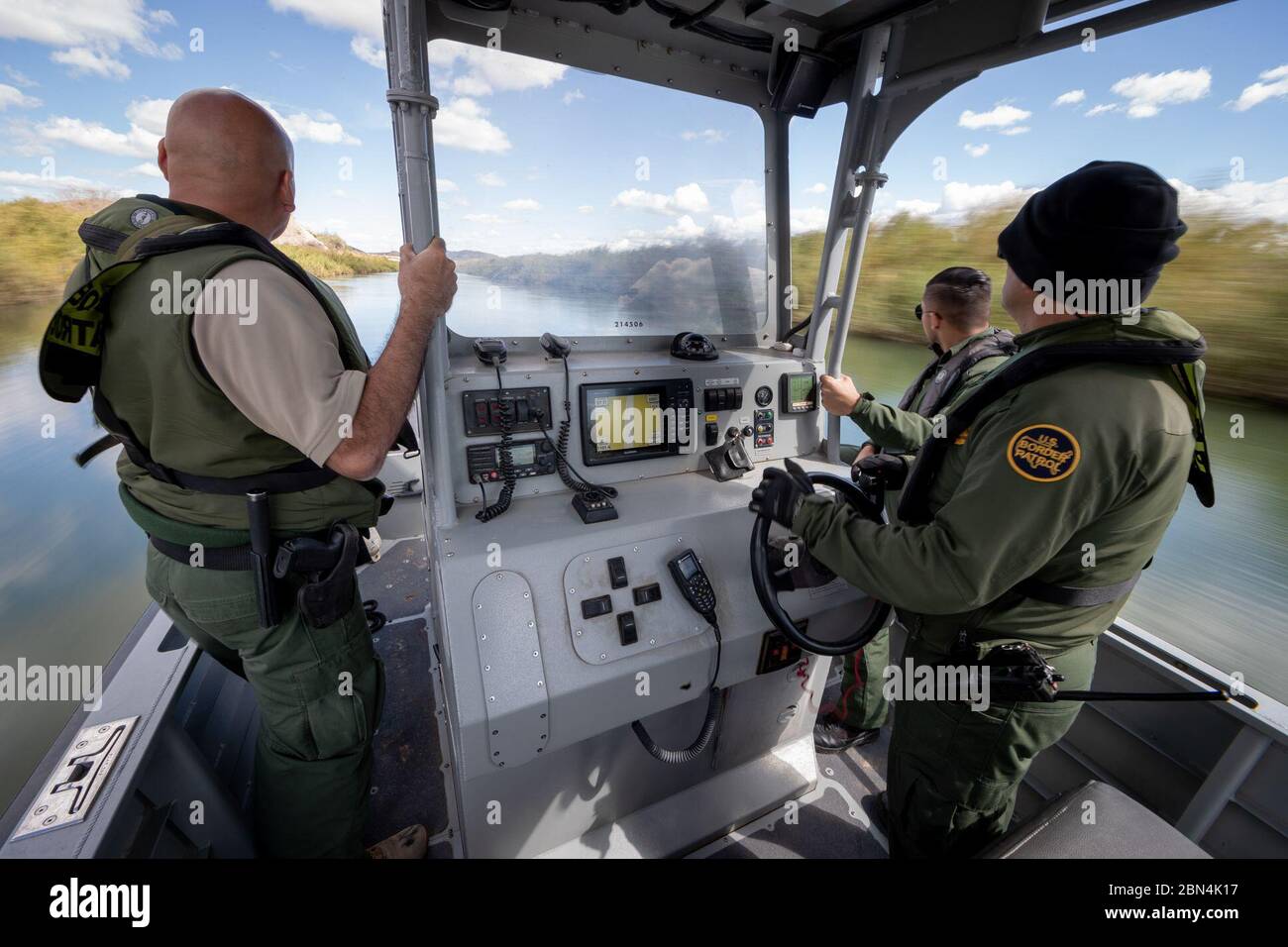 Border Patrol agents from the Yuma Sector patrol the Colorado River ...