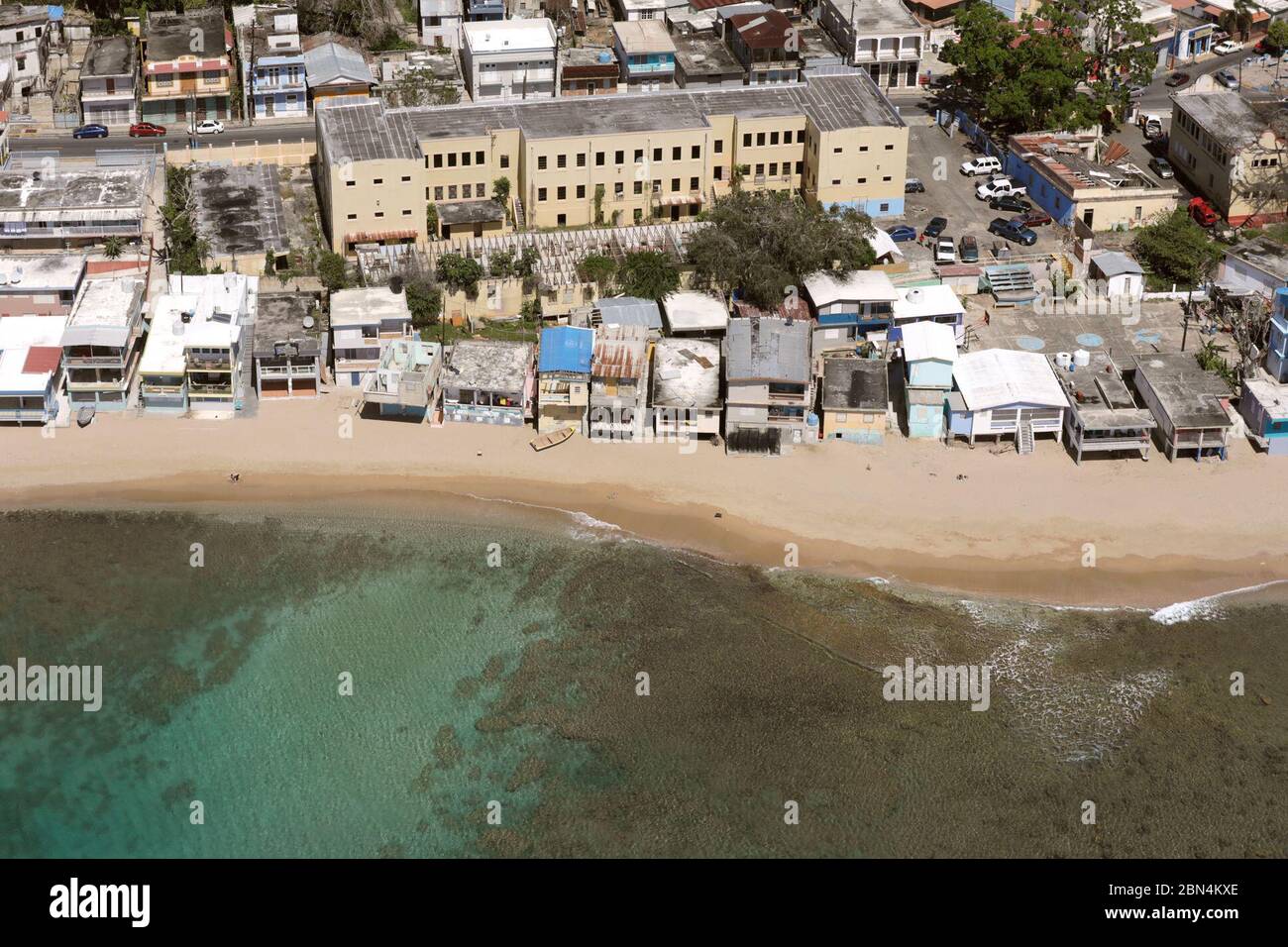 On April 3, 2019, beachfront apartments near Playa Rompeolas in ...