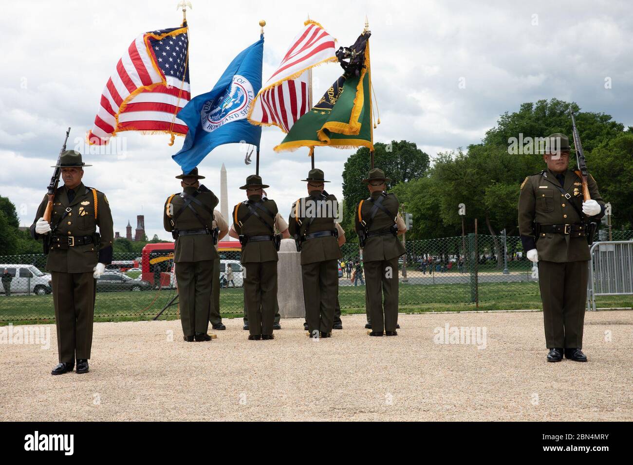 U.S. Customs and Border Protection personnel perform in the Steve Young ...