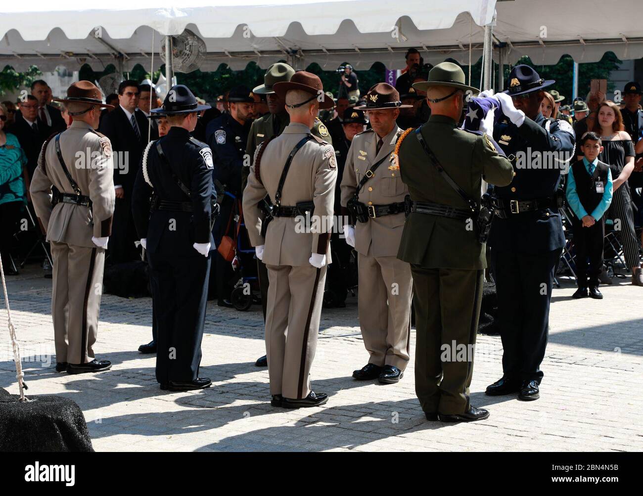 On May 16, 2019, the CBP Honor Guard conducted a flag folding ceremony ...