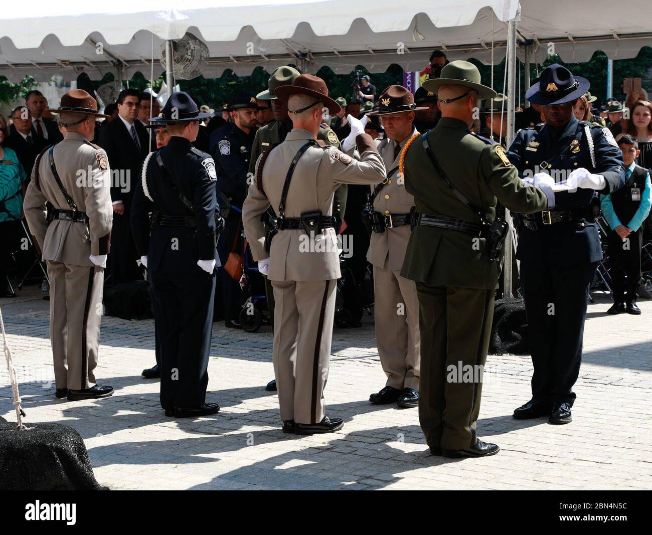 On May 16, 2019, the CBP Honor Guard conducted a flag folding ceremony ...