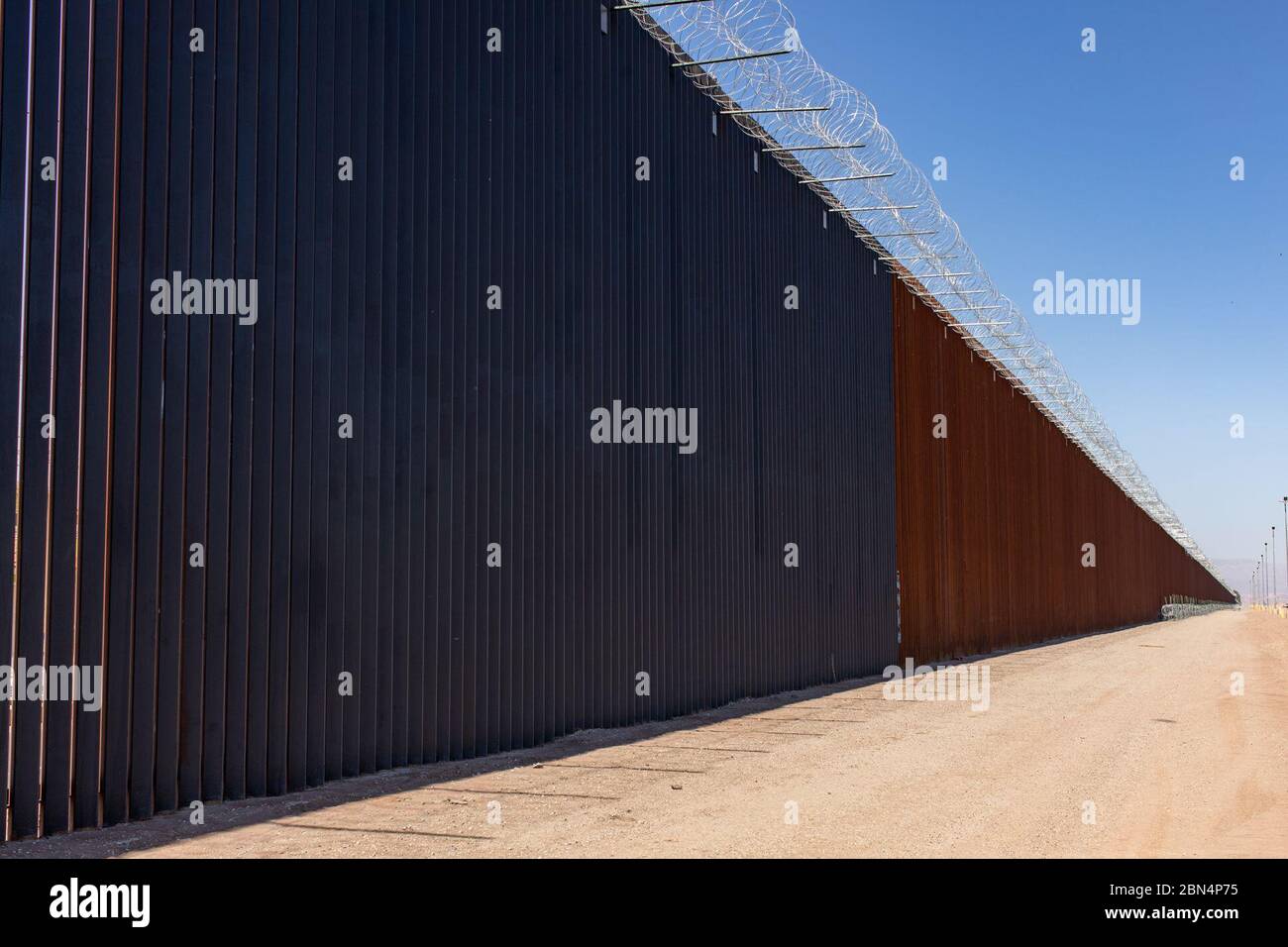 The U.S. border wall near the Calexico Port of Entry in California is ...