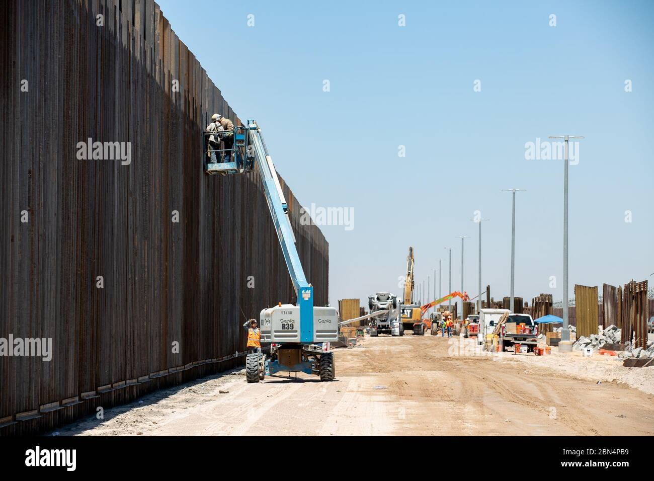 On July 16, 2019, a new bollard wall was constructed near Yuma, AZ ...