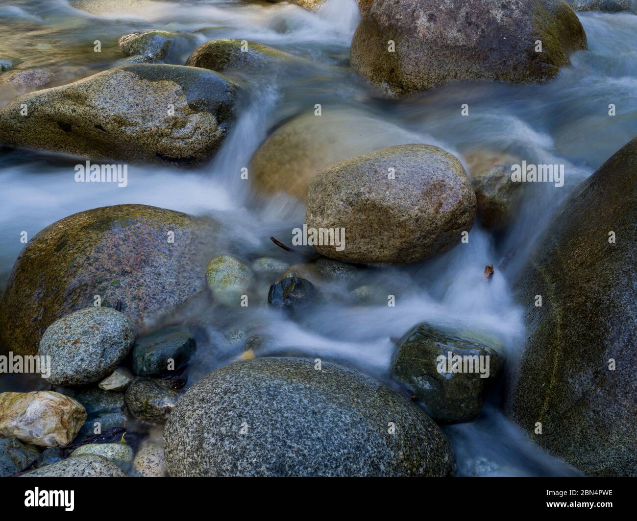 Water flowing through rocks, Lynn Canyon Park, North Vancouver ...