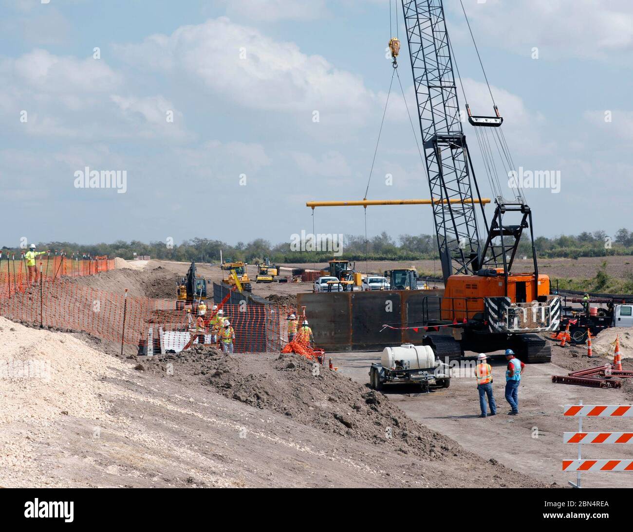 On October 30, 2019, construction workers in the Rio Grande Valley ...