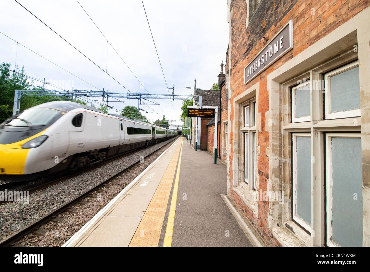 The London North Western train station, Atherstone, North Warwickshire ...