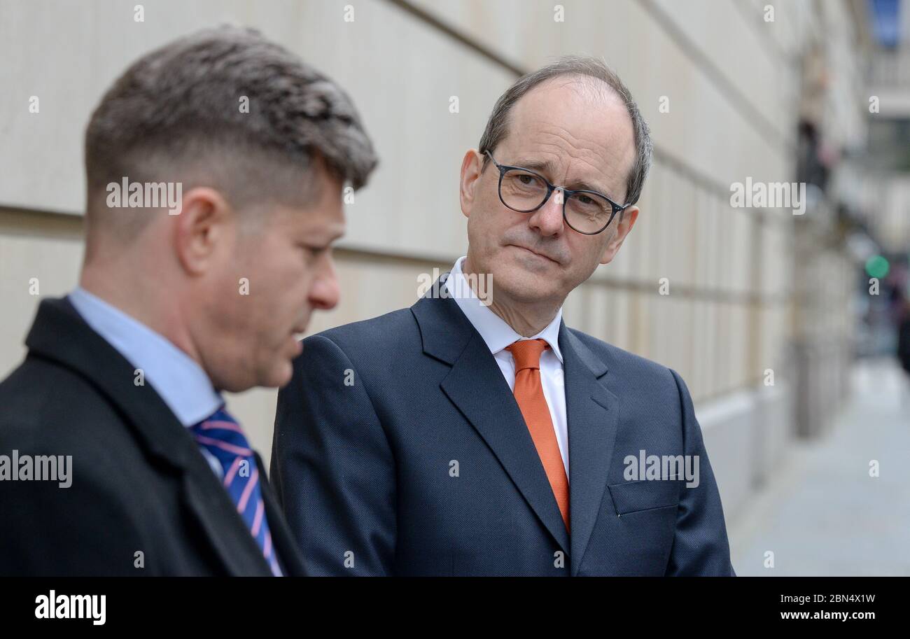 Berlin, Germany. 12th May, 2020. Aaron Sagui (l), Envoy, Israeli ...