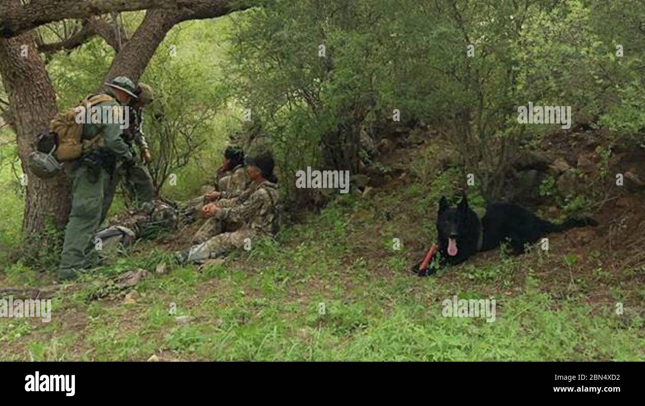 The Tucson Sector Border Patrol Mobile Response Team used a UH-60 ...