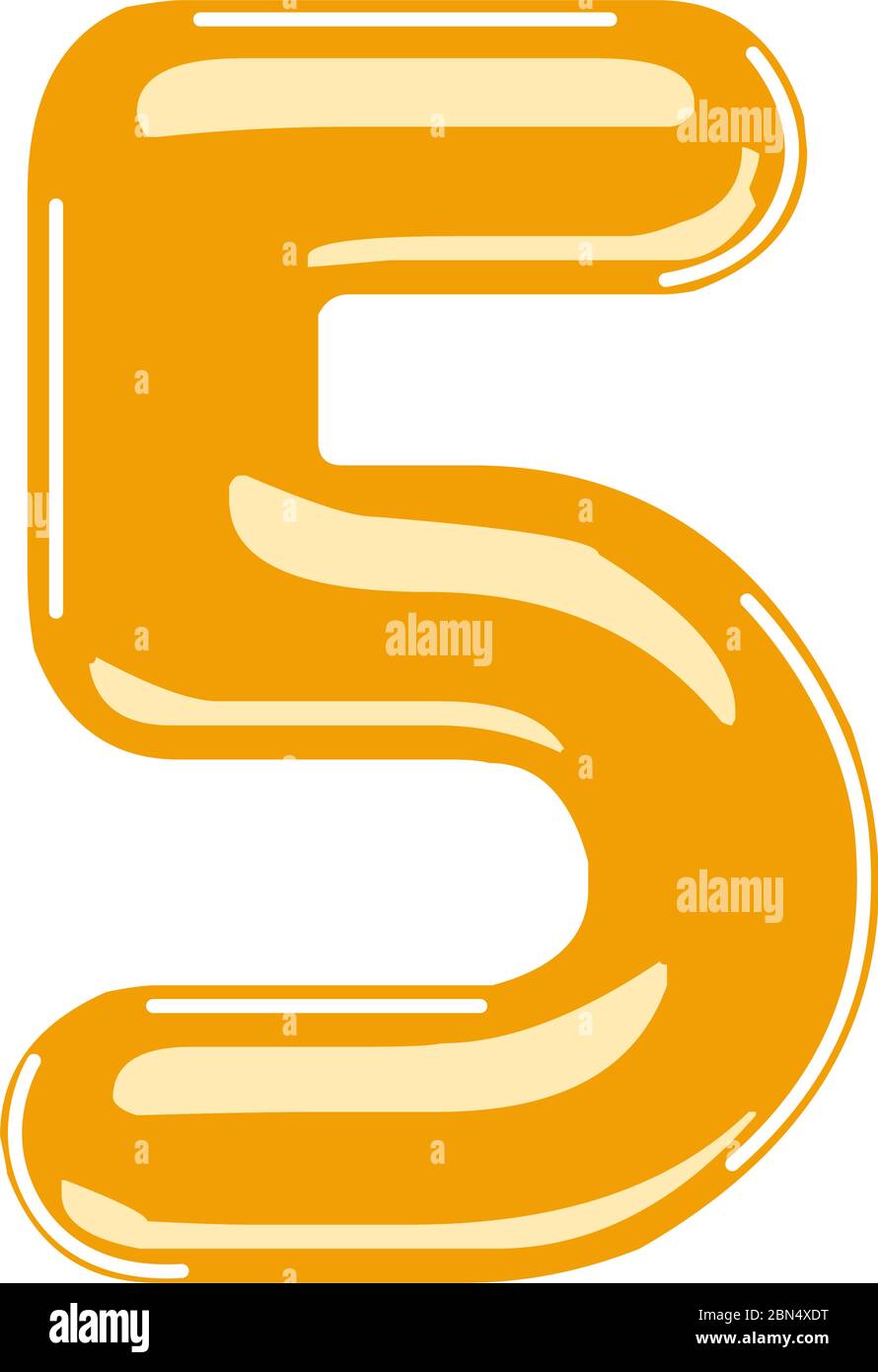 White color number 5 Stock Vector Images - Alamy