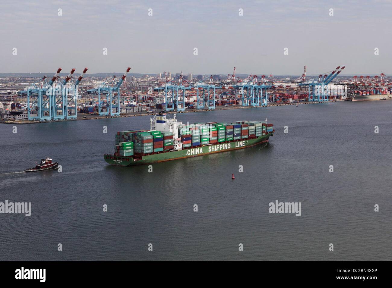 A view of Newark Seaport in 2010, one of the busiest and largest ...