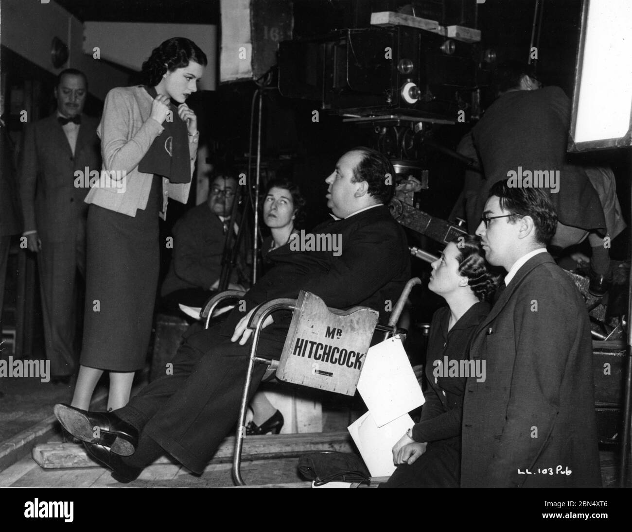 BASIL RADFORD MARGARET LOCKWOOD and Director ALFRED HITCHCOCK with Film ...