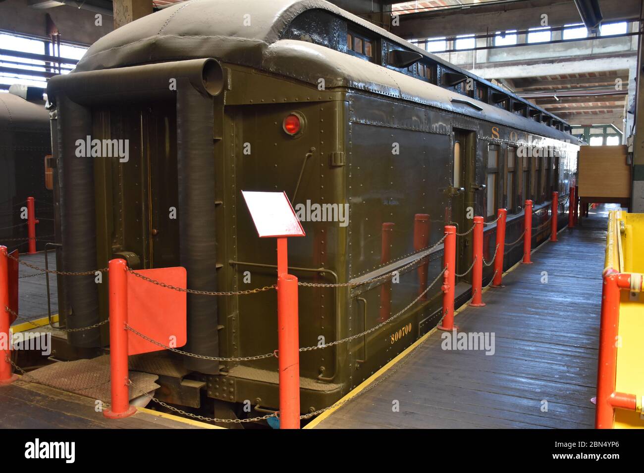 A Railroad Mail Car on display at the North Carolina Transportation ...
