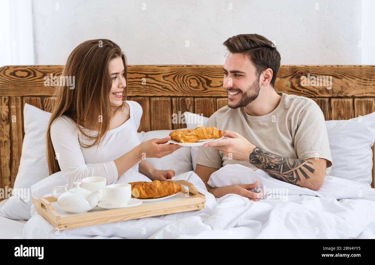 Romantic Breakfast In Bed For Two
