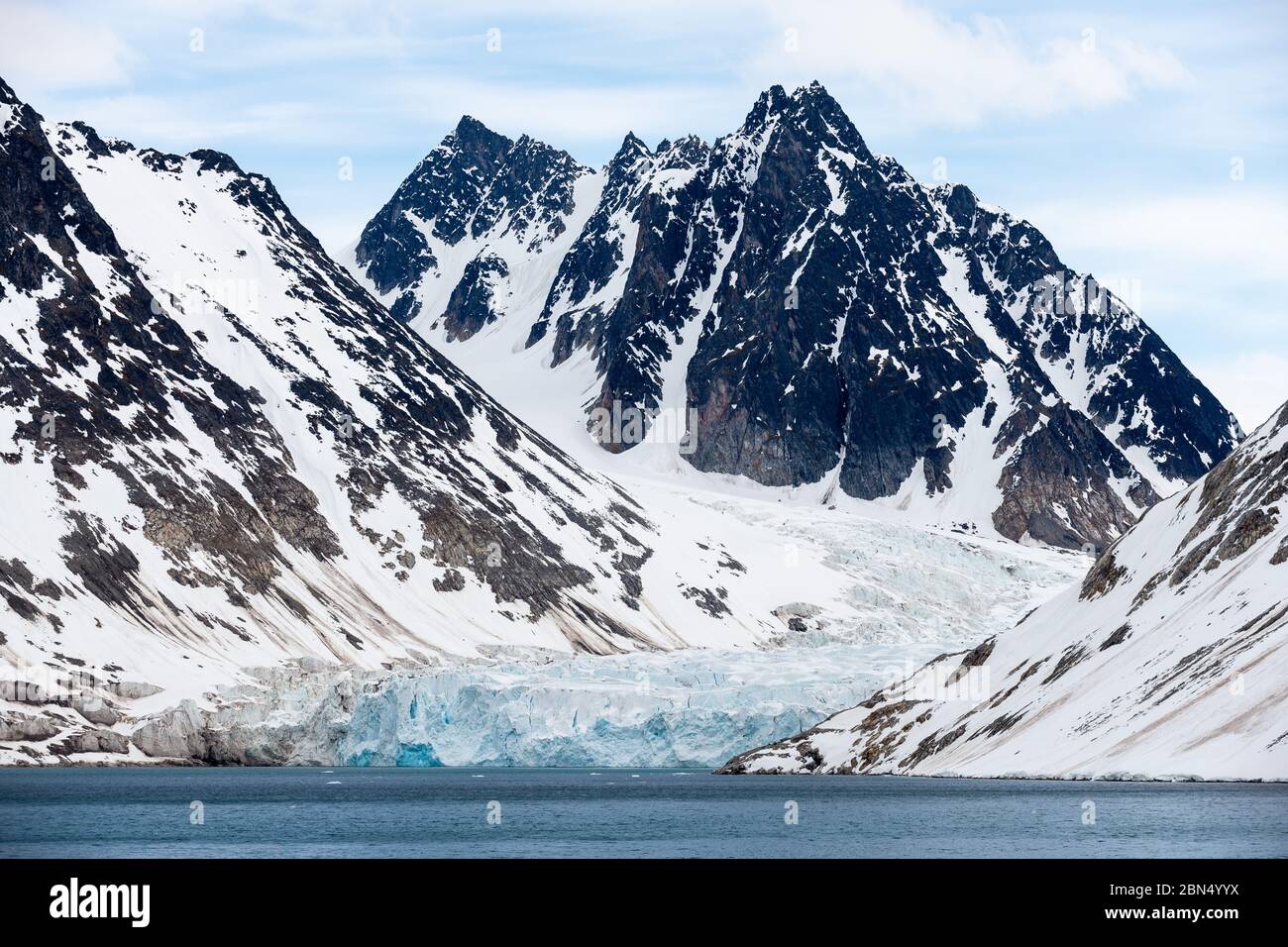 Arctic landscape with beautiful lighting in Svalbard Stock Photo - Alamy