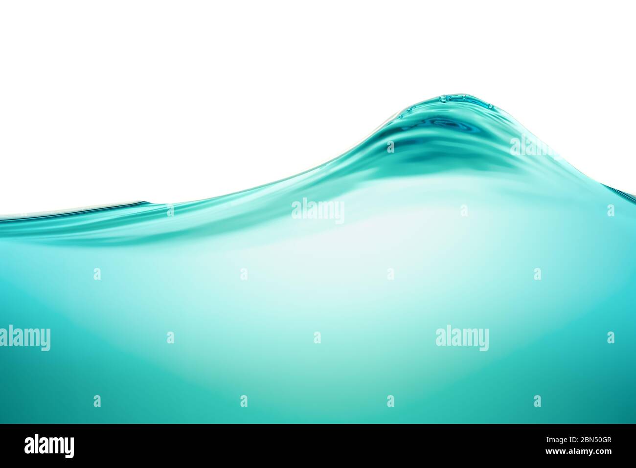 Pure blue water wave, close up, symbol of purity, freshness and ecology ...