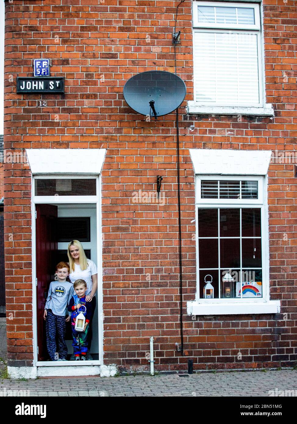 Saoirse McVeigh with her sons Sean Patrick (8) and Eion Michael (4) at ...