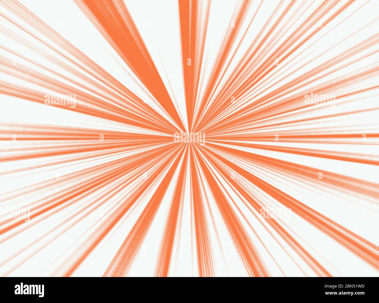 Abstract sun burst with extending rays in orange and white for concept ...