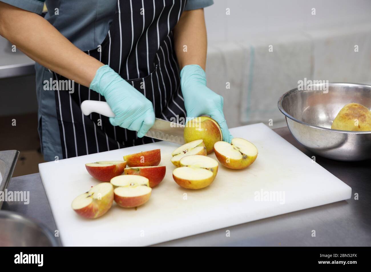 Woman peel apple pie in hi-res stock photography and images - Alamy