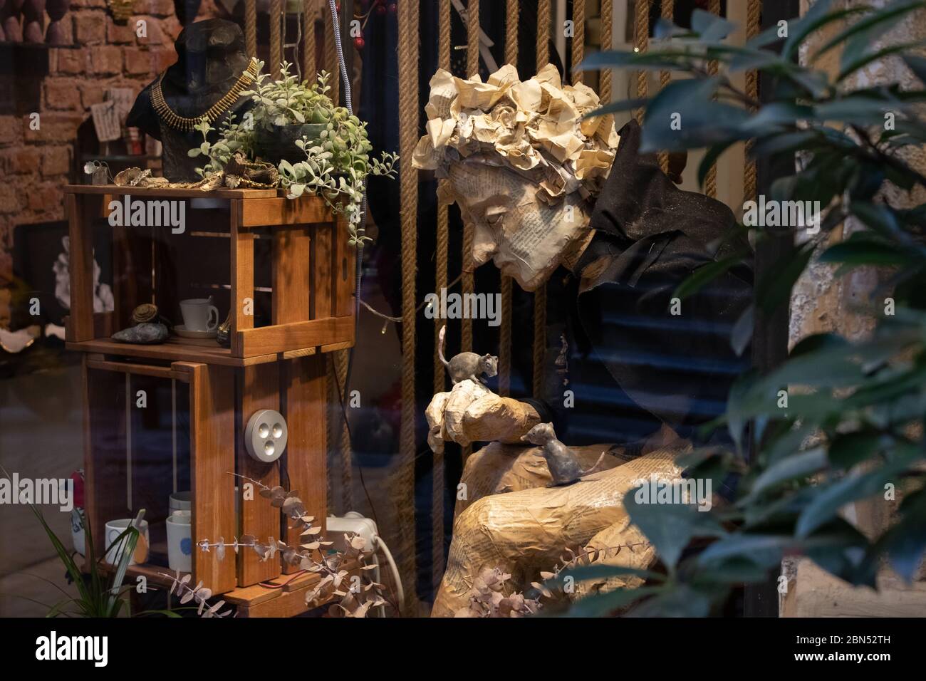 ISTANBUL / TURKEY - OCTOBER, 2018: human figure artwork from newspaper ...