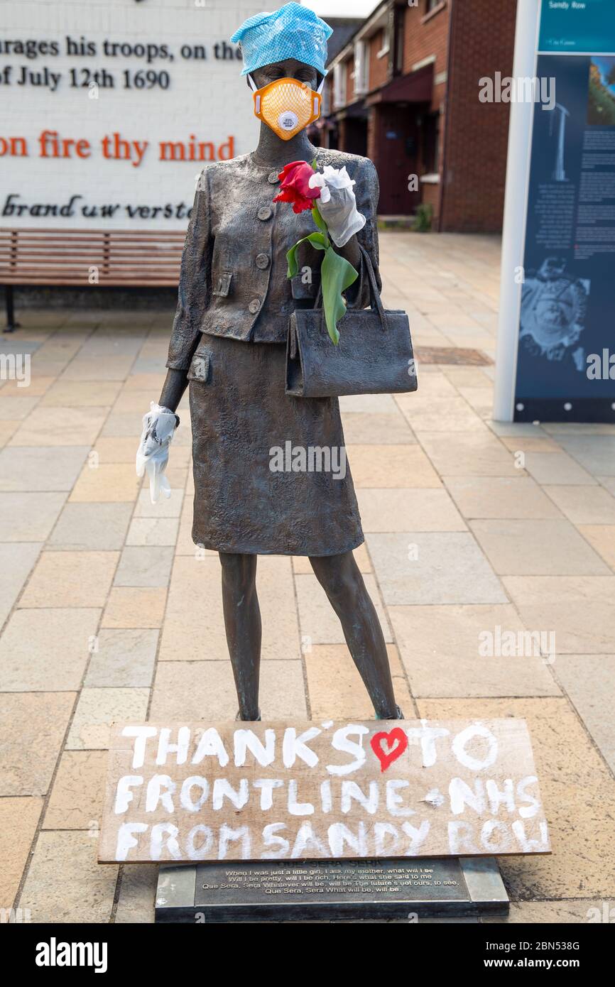 Sandy Row Belfast, Antrim, UK. 12th May 2020. sculpture Mother Daughter ...