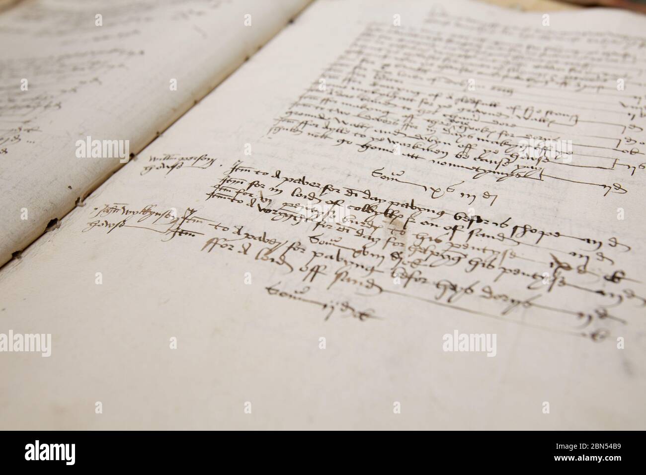 Historic manuscript in the form of a book Stock Photo - Alamy