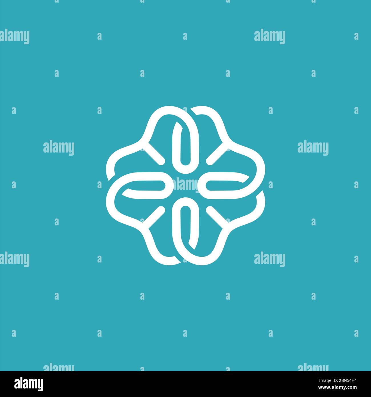 Four Leaf Flower Logo Template Illustration Design. Vector EPS 10 Stock ...