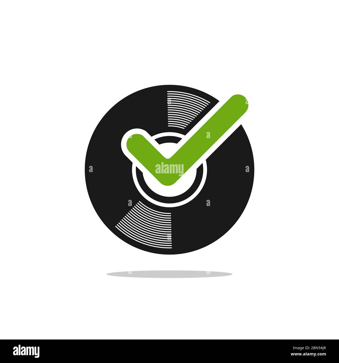 Compact Disc Check Mark Logo Template Illustration Design. Vector EPS ...
