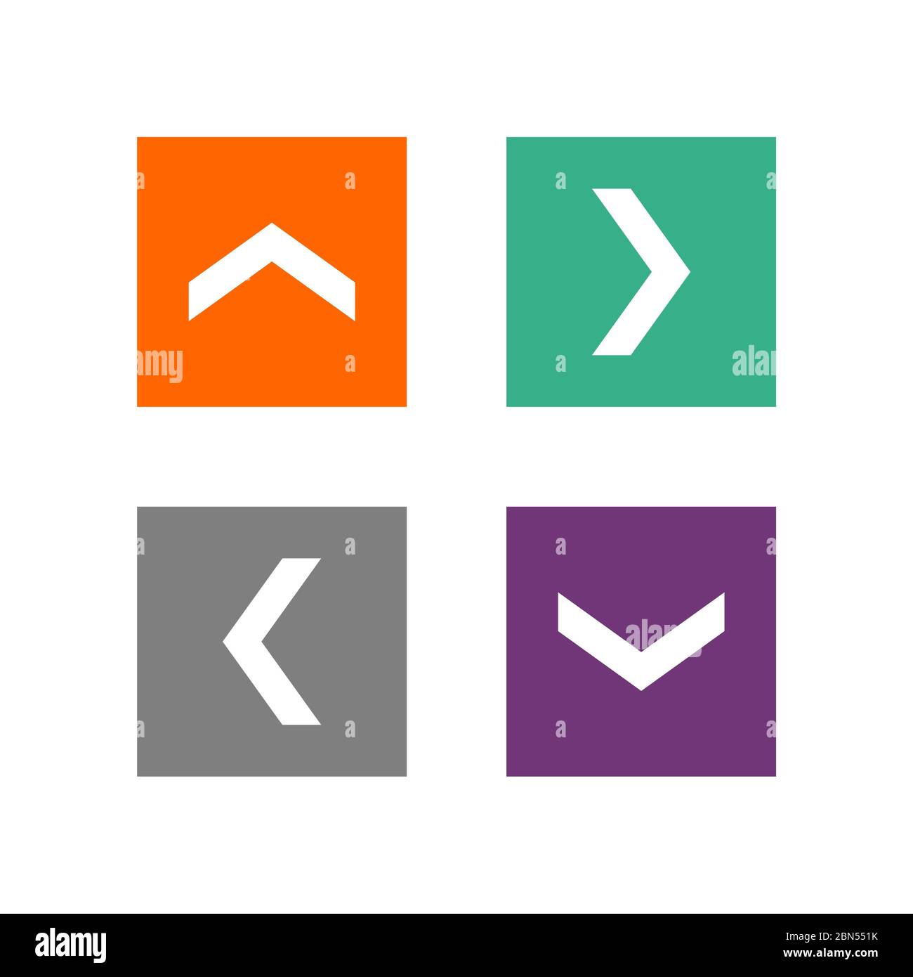 Colorful Set Arrow App Icon Logo Template Illustration Design. Vector ...