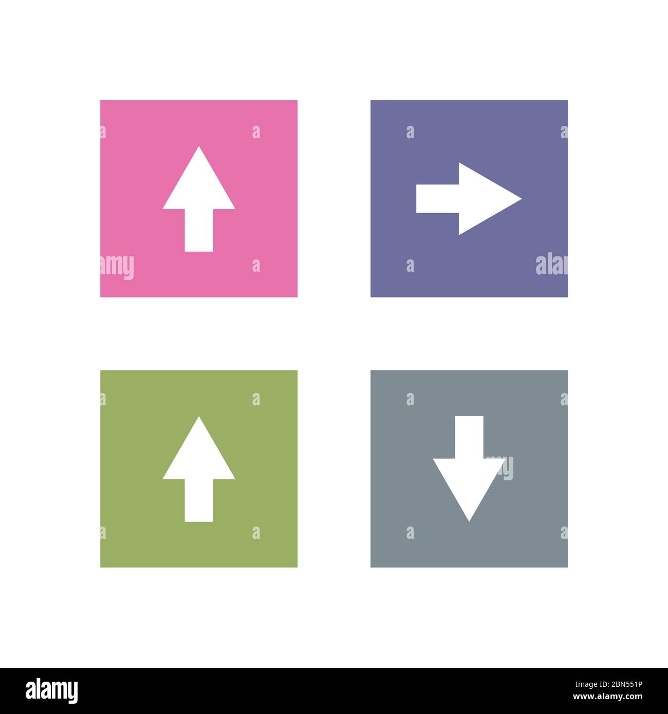 Colorful Set Arrow App Icon Logo Template Illustration Design. Vector ...