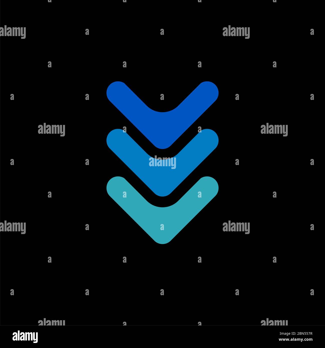 Three Down Arrows Logo Template Illustration Design. Vector EPS 10 ...