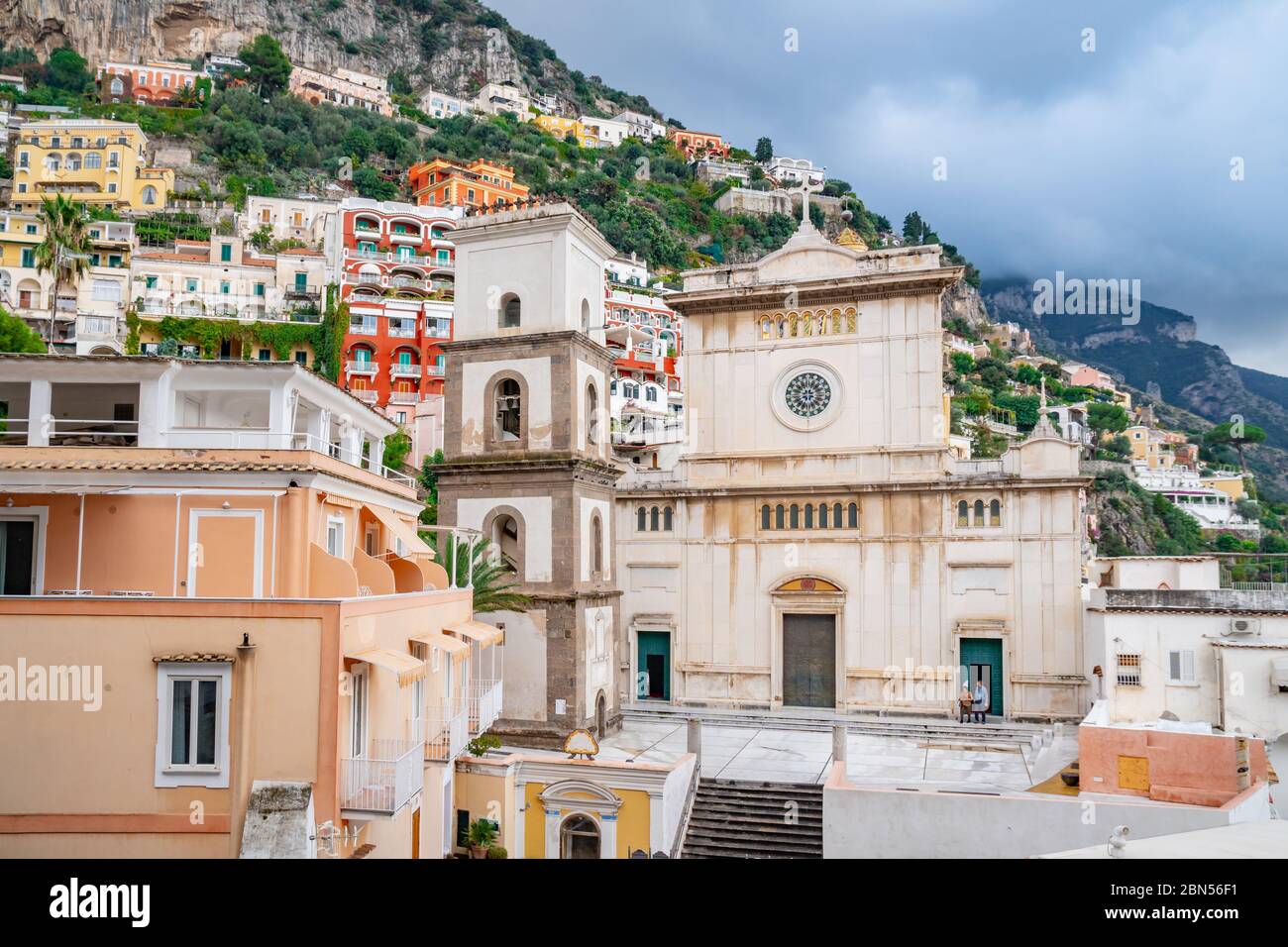 Church of Santa Maria Assunta at Positano town, Amalfi coast, Italy ...