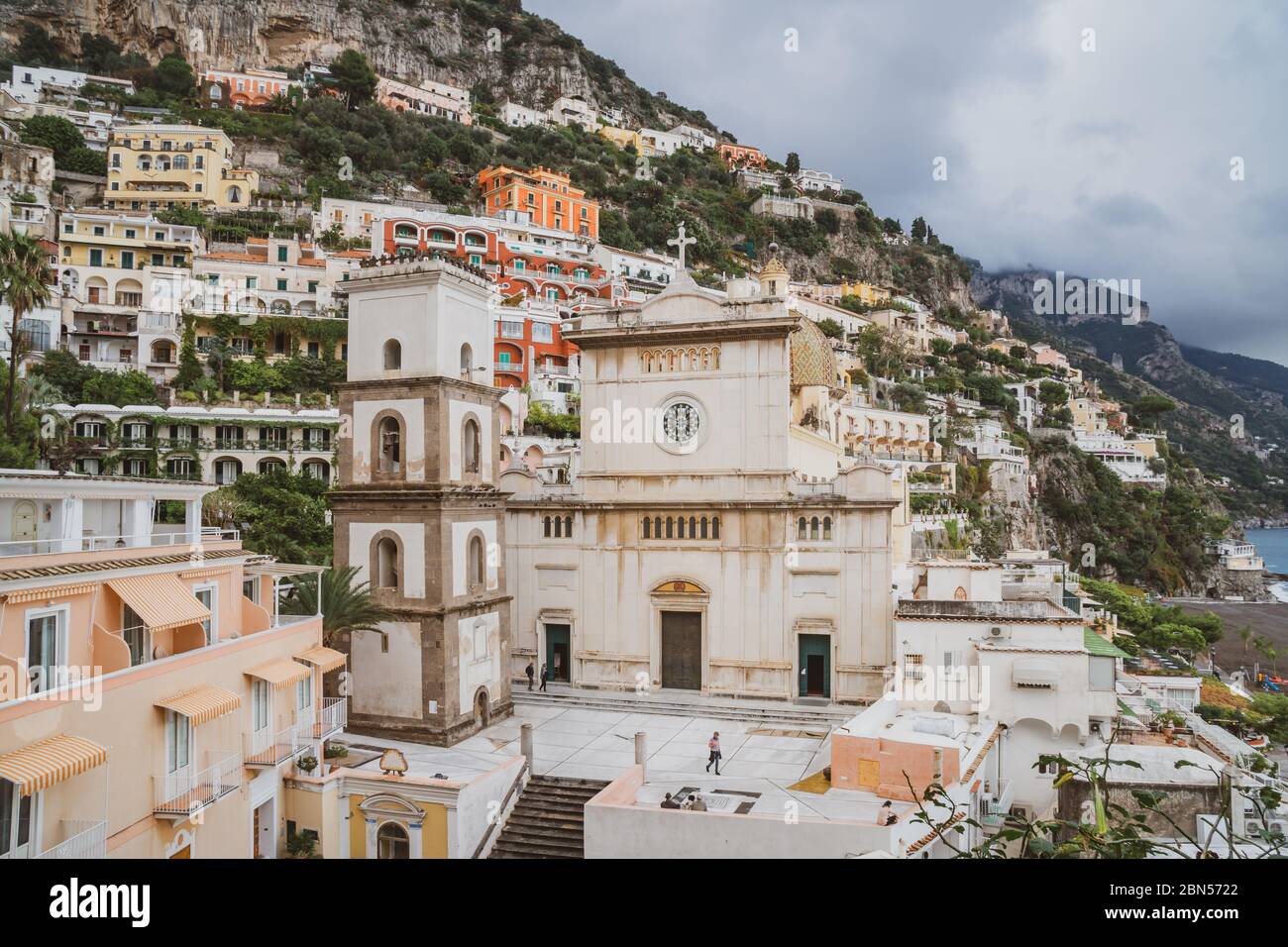 Church of Santa Maria Assunta at Positano town, Amalfi coast, Italy ...