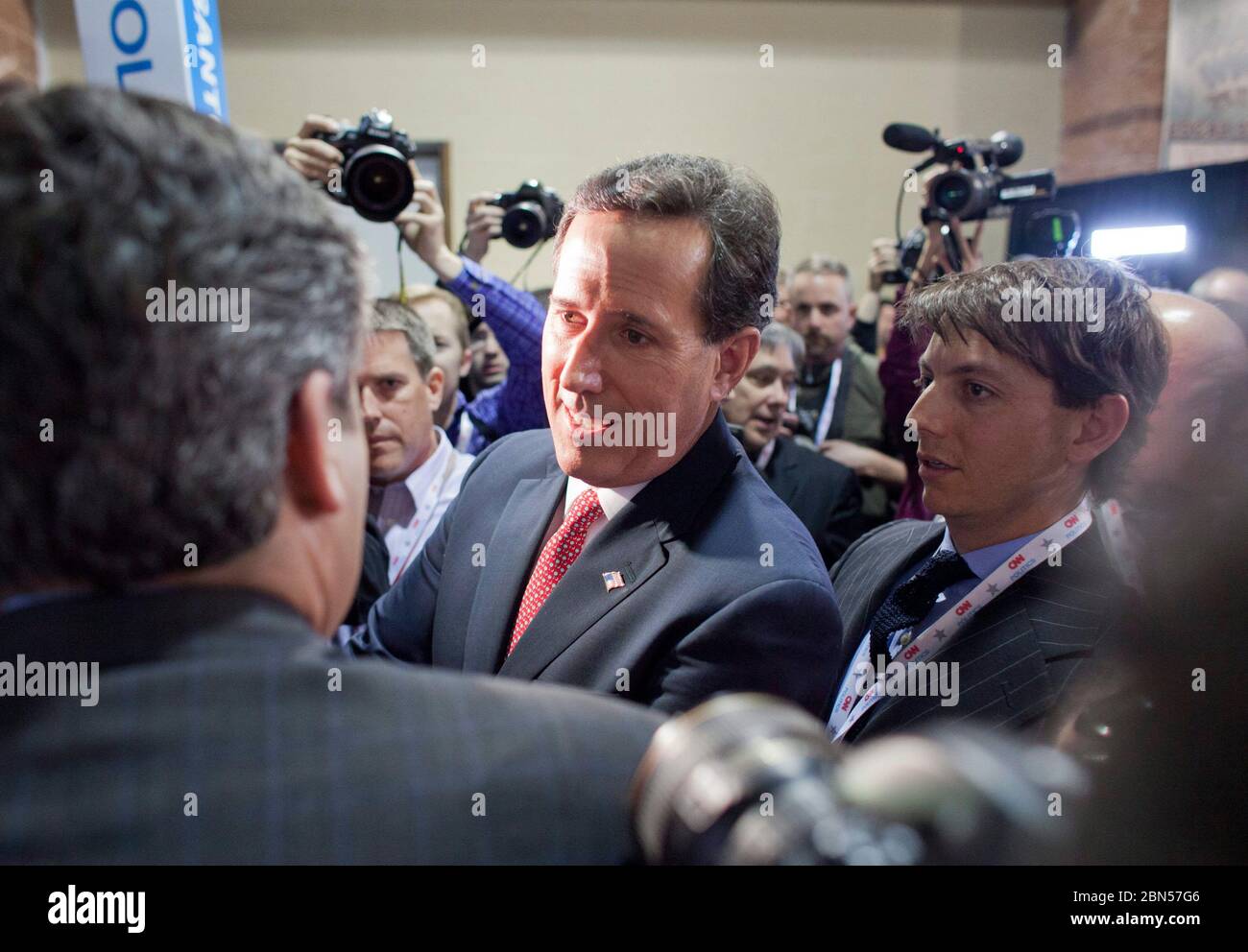 North Charleston South Carolina USA, January 19, 2012: Rick Santorum, a ...