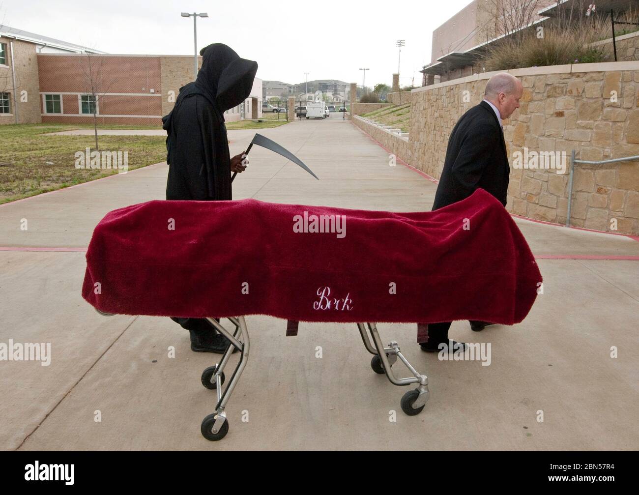Austin Texas USA, March 8 2012: Actors portraying the Grim Reaper and ...