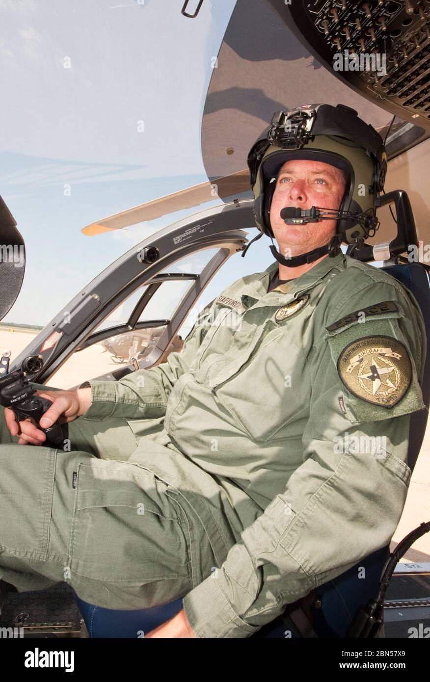 Austin Texas USA, June 2012: Helicopter pilot with the Texas Department ...