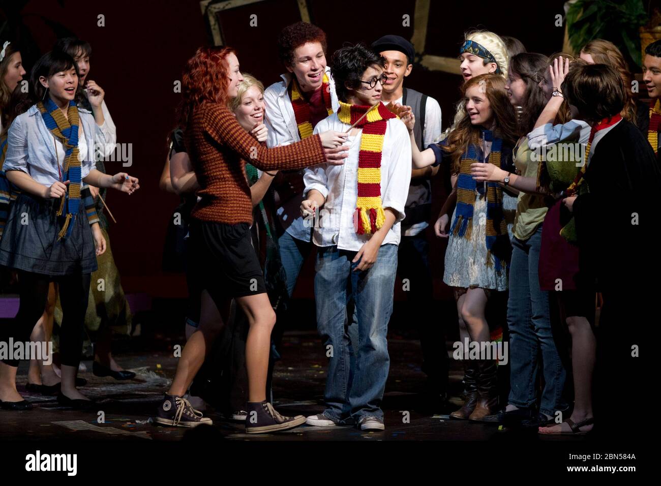 Austin, Texas USA, January 21, 2012: High school students portraying ...