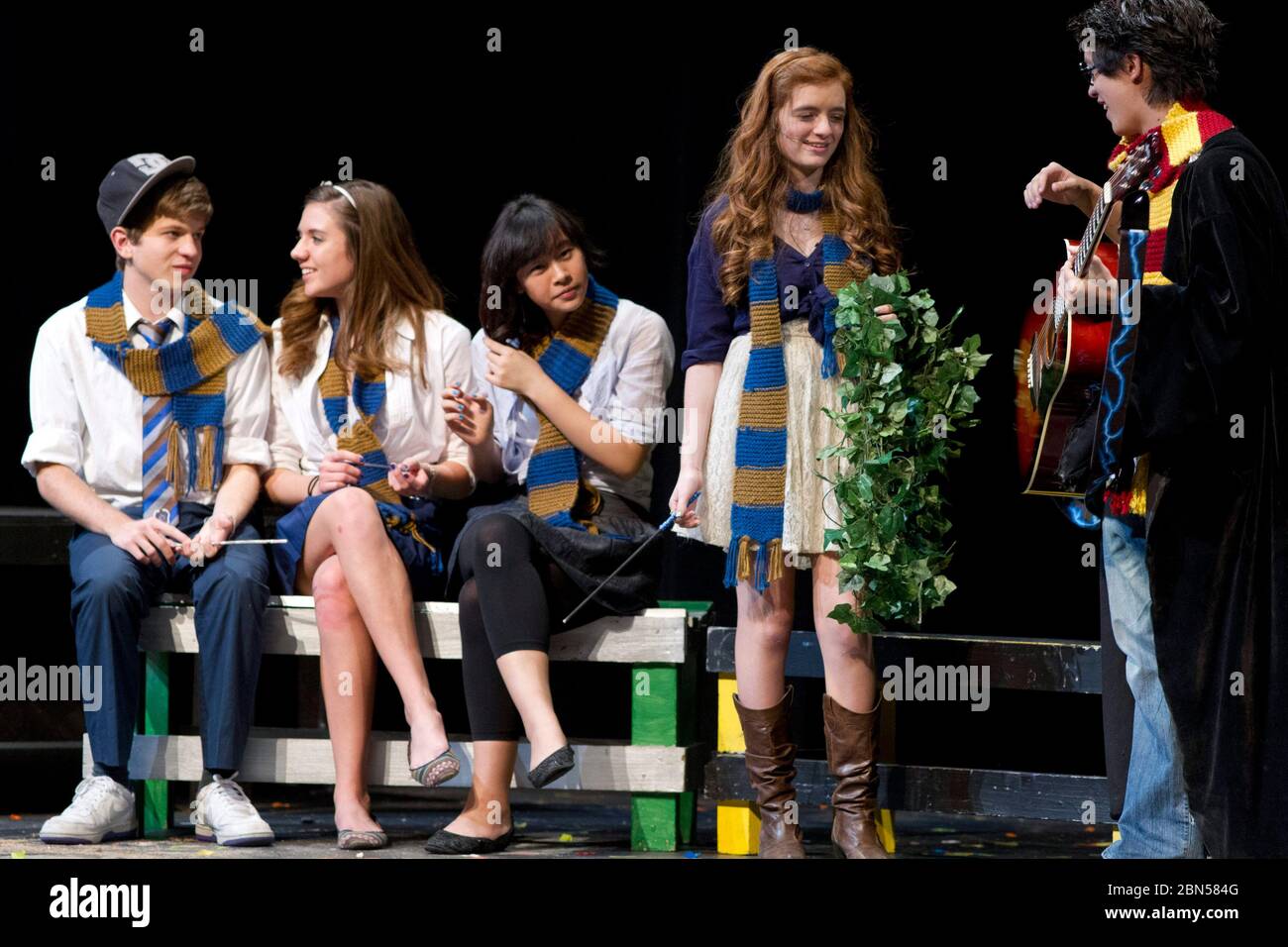 Austin, Texas USA, January 21, 2012: Harry Potter (right) talks to ...