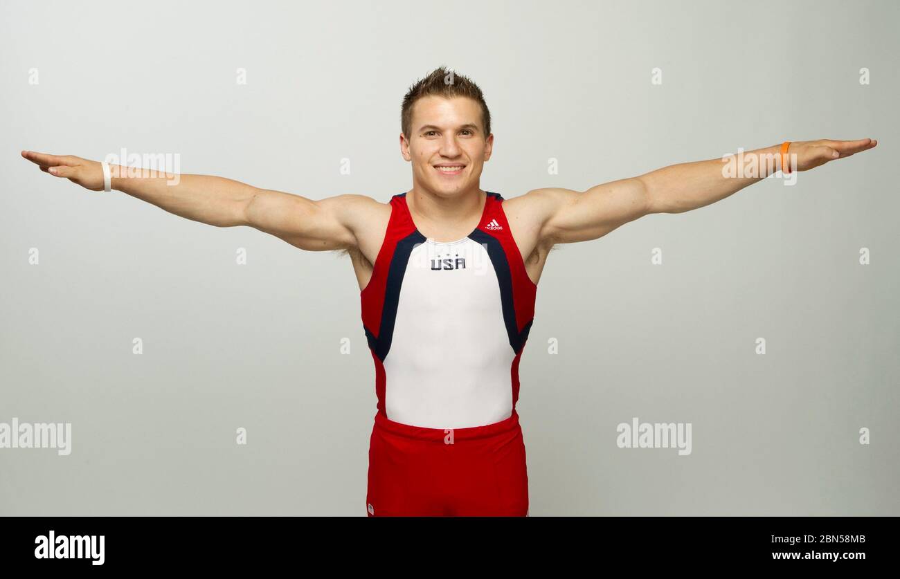 Dallas Texas USA, May 2012: American male gymnast Jonathan Horton at ...