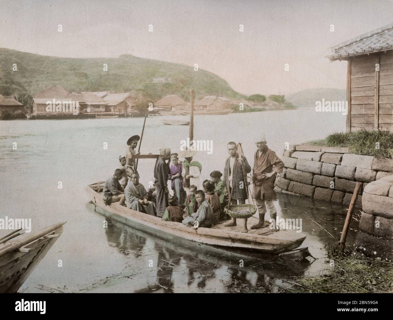 Passengers on a ferry boat, Japan Stock Photo - Alamy