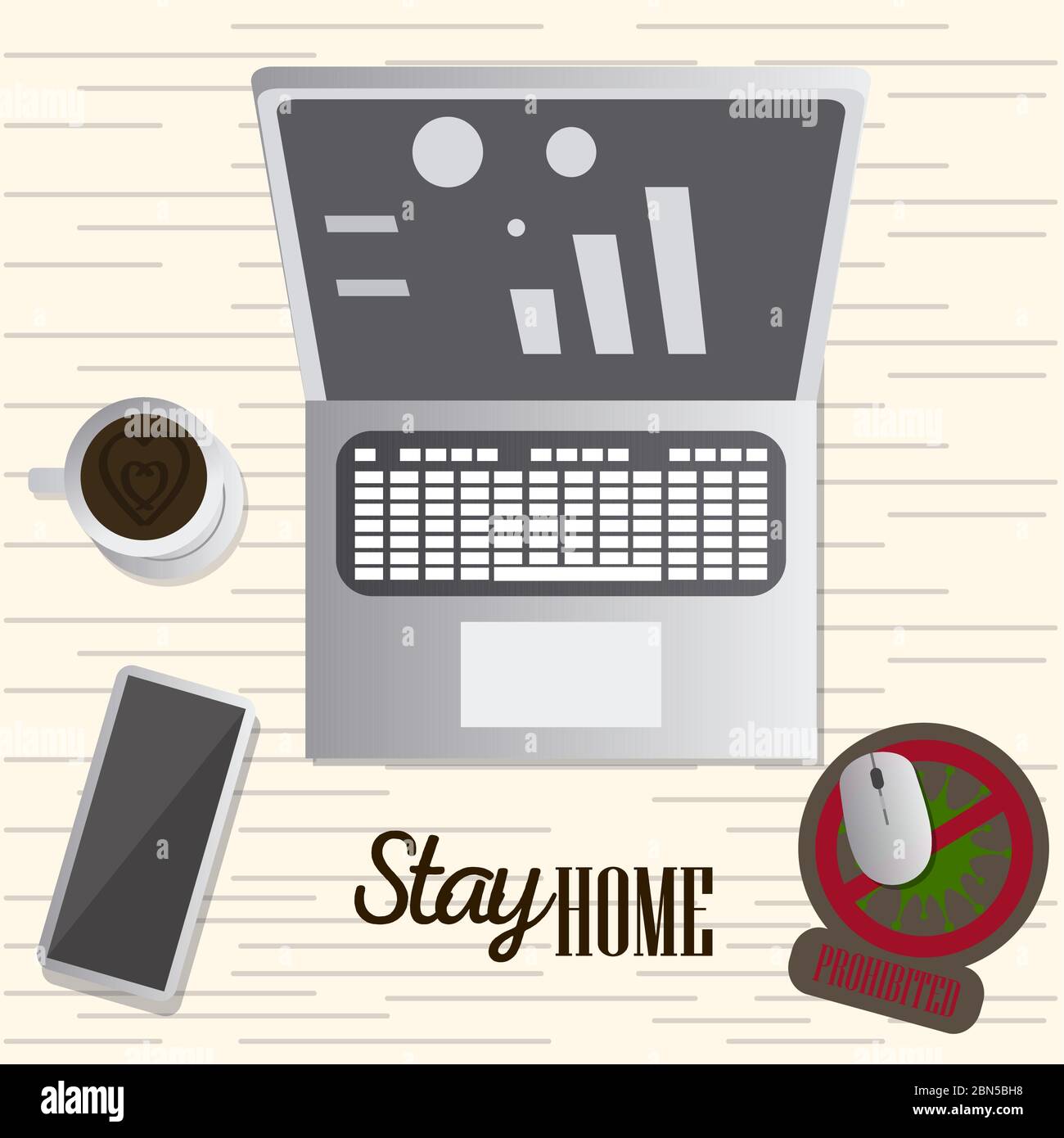 Stay at home template Stock Vector Image & Art - Alamy