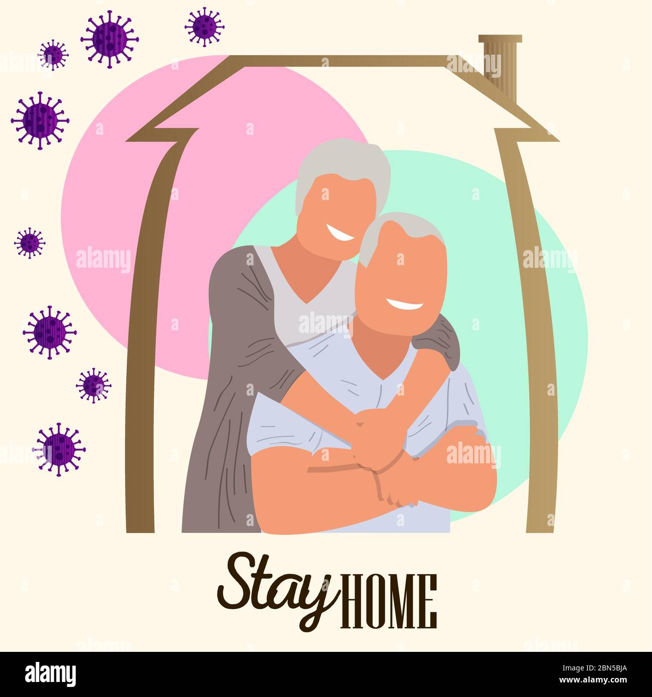 Stay at home template Stock Vector Image & Art - Alamy