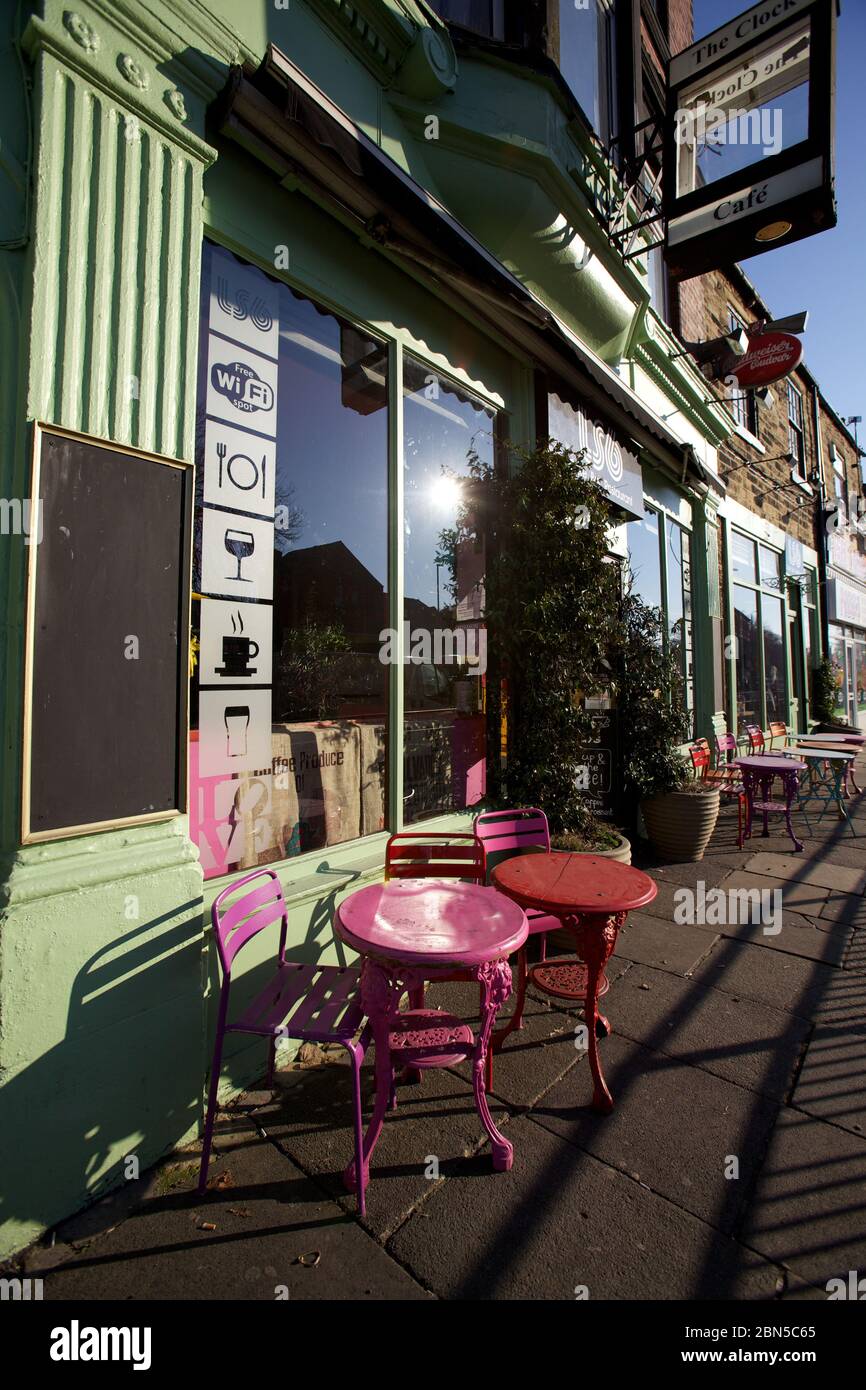 Sidewalk outside outdoors tables dining street cafe hi-res stock ...