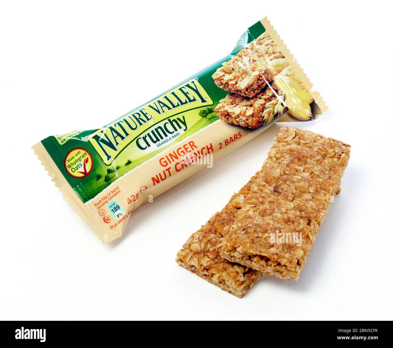 Nature Valley Ginger Nut Crunch bar outside of its packaging Stock ...