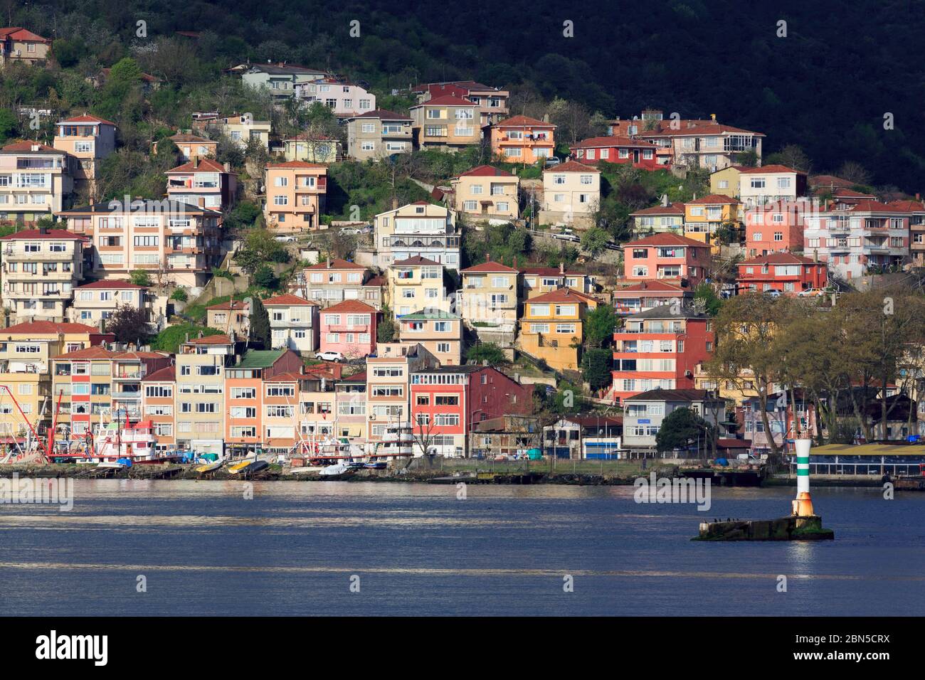 Village of Sanyer, Sariyer District, Bosphorus Strait, Istanbul, Turkey ...