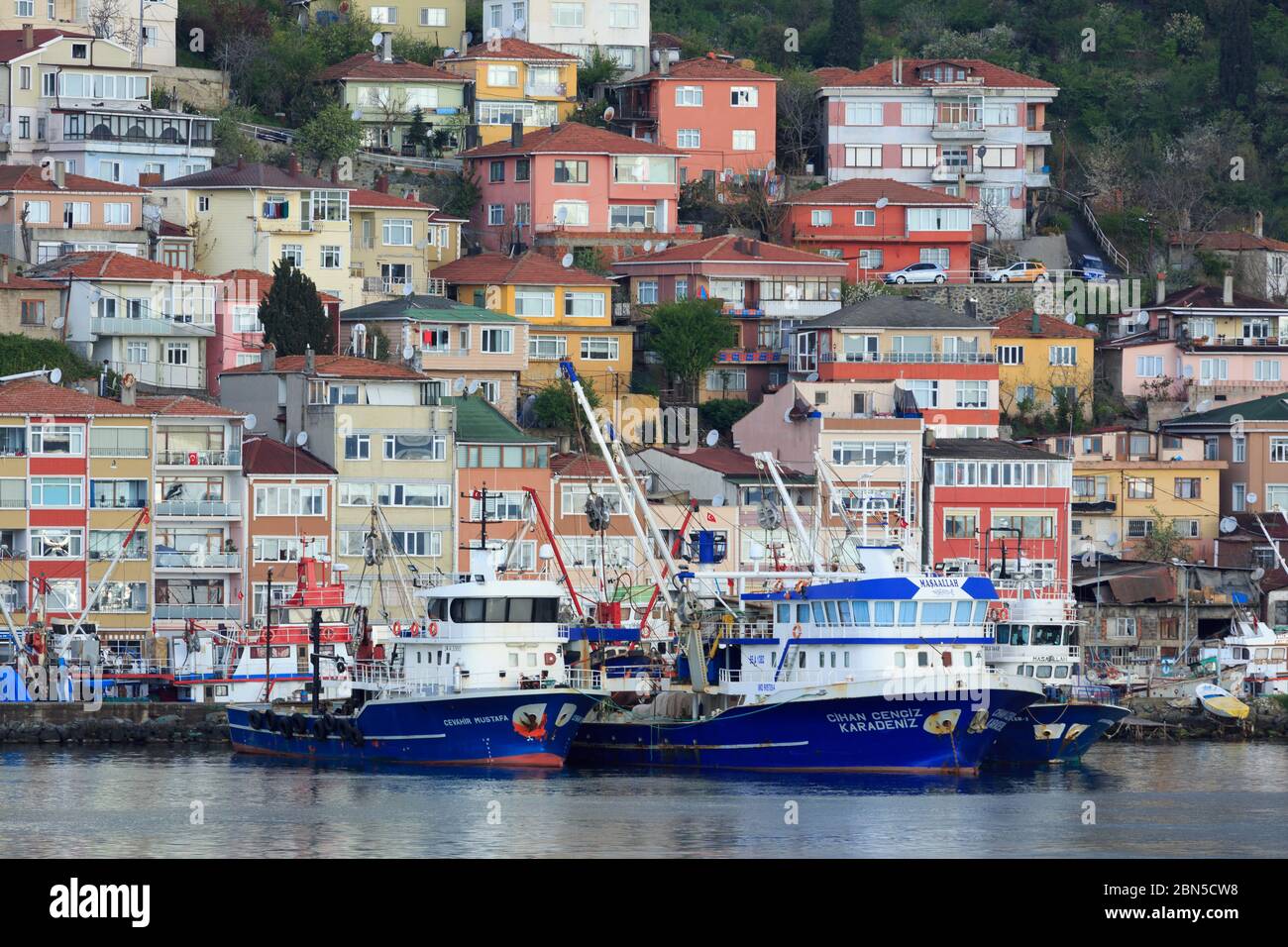 Village of Sanyer, Sariyer District, Bosphorus Strait, Istanbul, Turkey ...