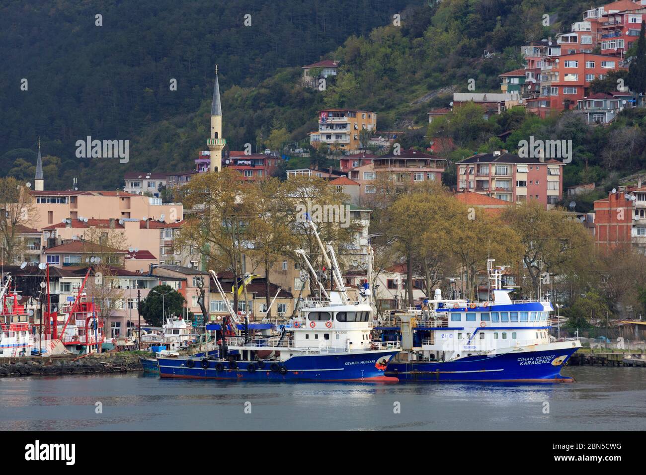 Village of Sanyer, Sariyer District, Bosphorus Strait, Istanbul, Turkey ...