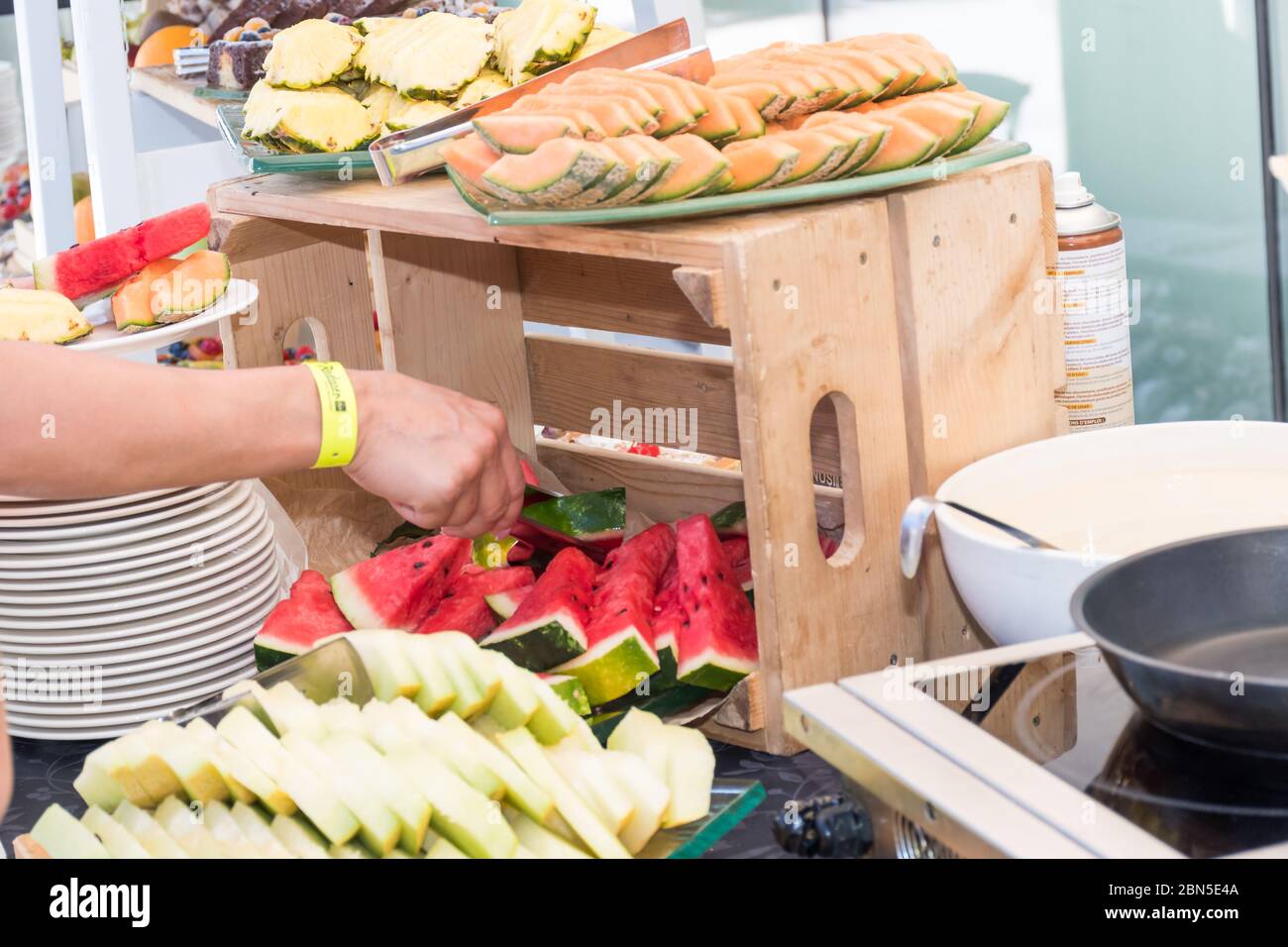 Continental Breakfast Table Setting Hotel High Resolution Stock ...
