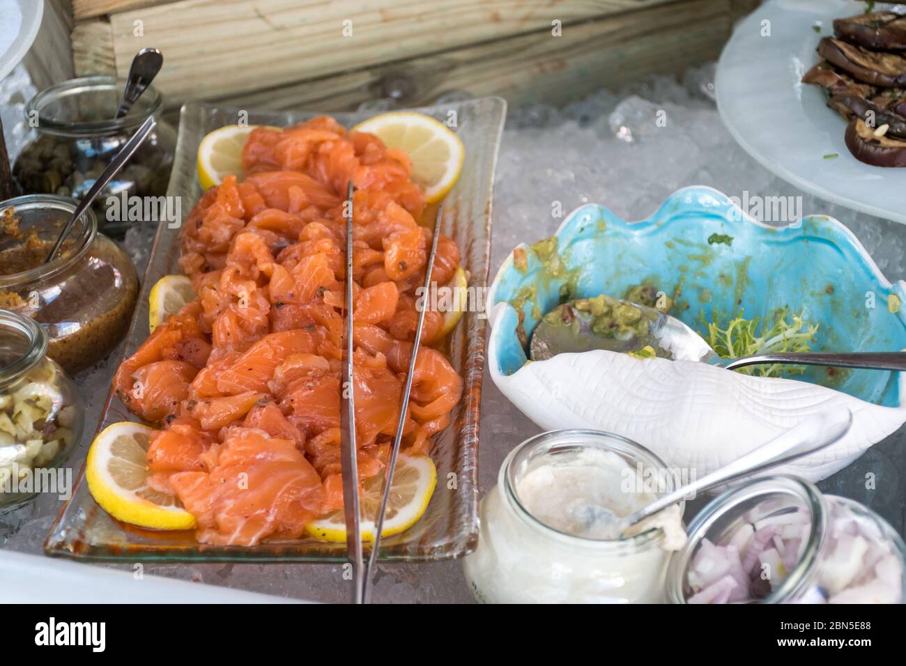 Luxury catering by the pool, food bloggers event, banquet, wedding ...