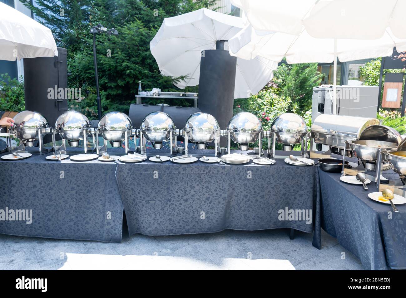 Tent Reception With Food Stations